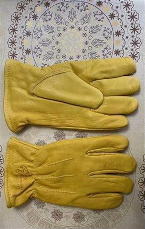 Перчатки рабочие утепленные кожаные