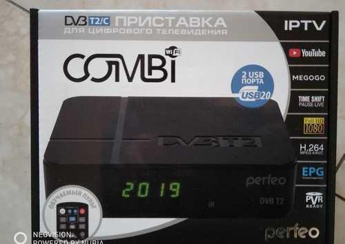 DVB-T2 приставка combi цифровое TV, Wi-Fi 2 USB