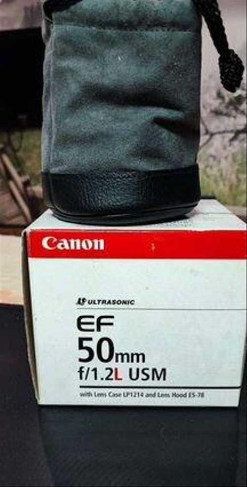 Объектив canon EF 50mm 1:1.2 L USM