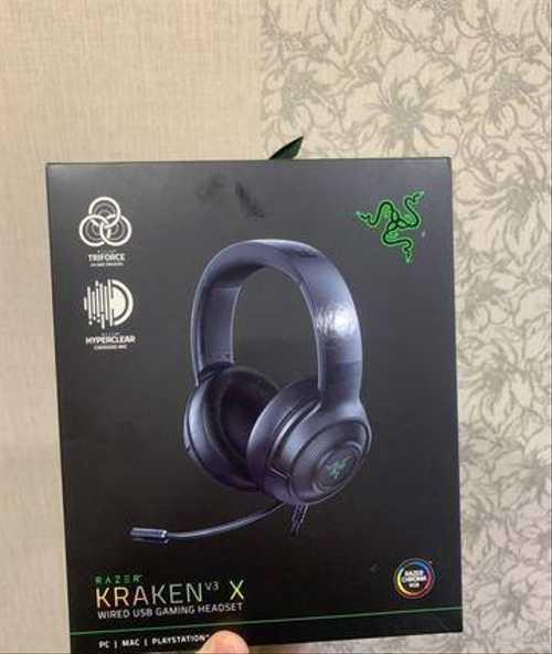 Наушники Razer Kraken v3 X, 2 года гарантии, новые