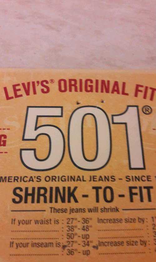 Американские Джинсы Levi's 501. S T F. 35/34