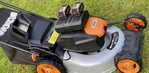 Газонокосилка аккумуляторная Worx WG751E 40В 48 см
