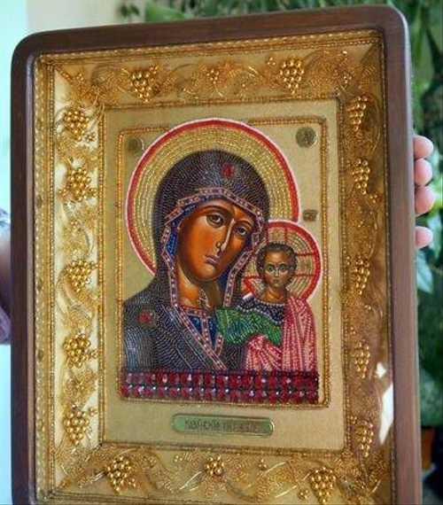 Икона Богородицы Казанская рукописная