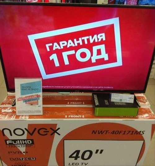Телевизор Novex 40" (102см) FullHD новый гарантия