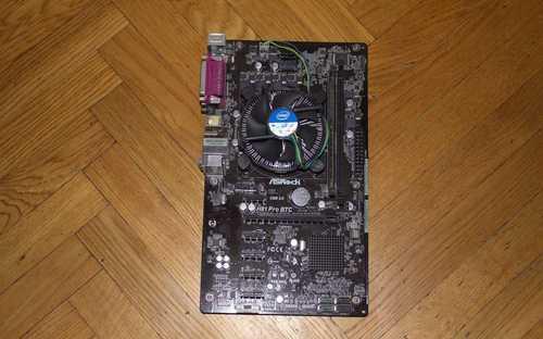 Сборка Asrock Pro BTC+CPU+4GB+cooler