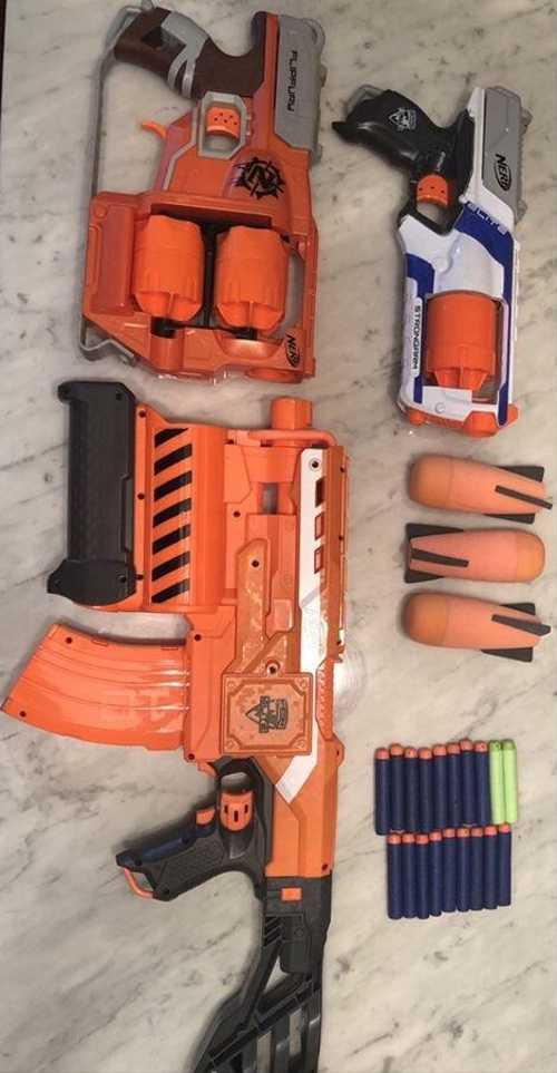 Бластеры Nerf 3 штуки