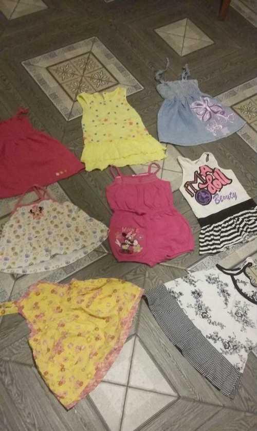 Фирменные вещи девочке 1-3 года лето
