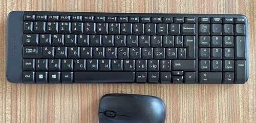 Беспроводные клавиатура и мышь logitech K220