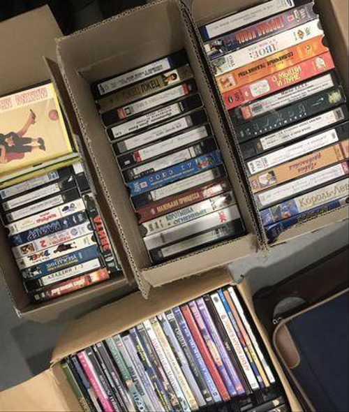 Видеокассеты, dvd, cd диски