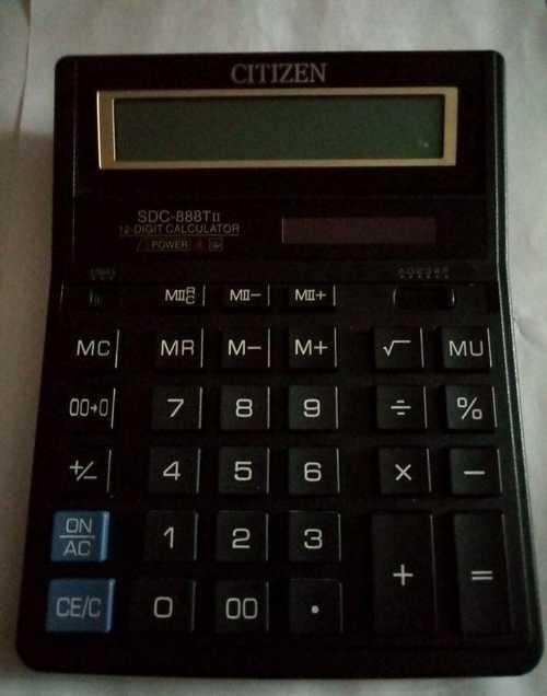 Калькулятор для Бухгалтера citizen SDC-888T II 12
