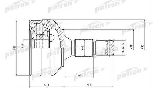 Шрус наружн к-кт 25x58x34 citroen: C4 04, Peugeot: