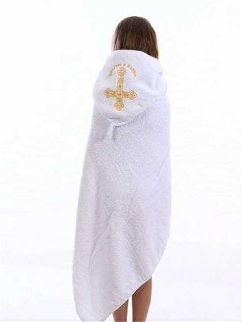 Полотенце крестильное уголок/ махровое полотенце