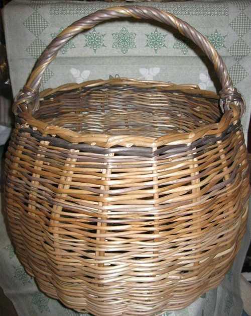 Корзина для грибов из ивовой лозы