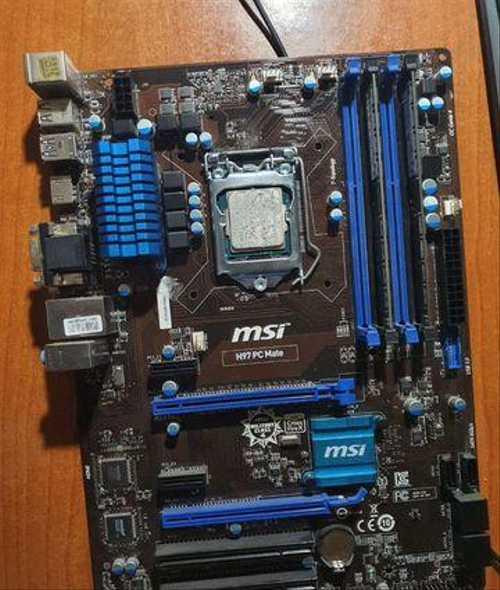 Материнская плата msi h97 + Процессор I5 4460 + 16