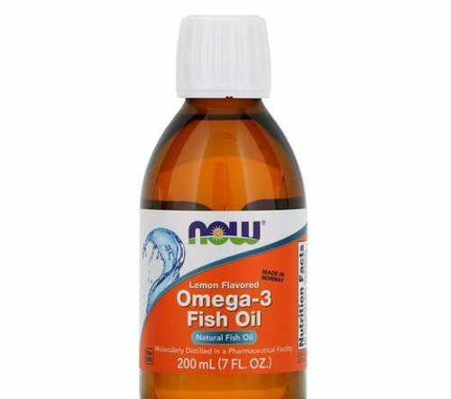 Омега-3 Now, Omega-3 Fish Oil, 200 мл
