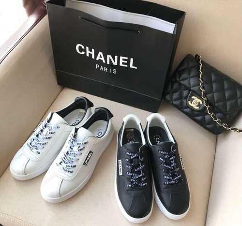Кеды Chanel кожа, полный комплект