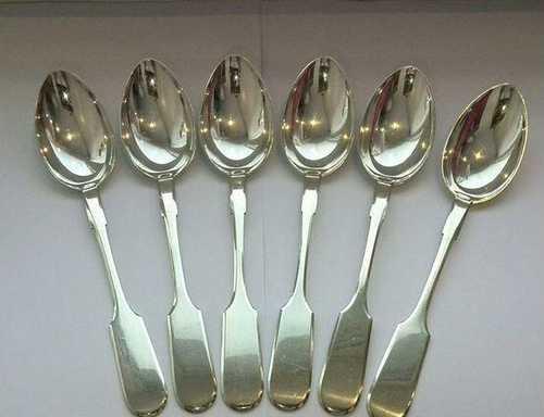 Антикварные серебряные десертные ложки серебро