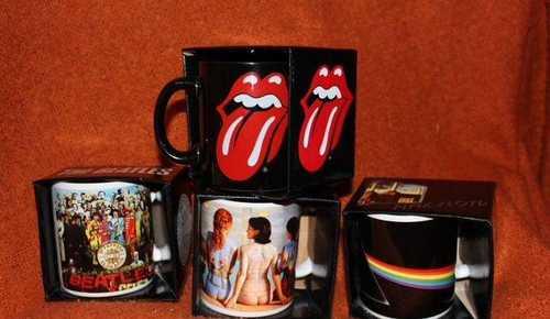 Кружки с рок-атрибутикой Rolling Stones.Pink Floyd