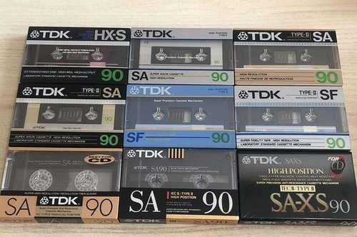 Аудиокассеты TDK SA, TDK HX-S, TDK SA-XS