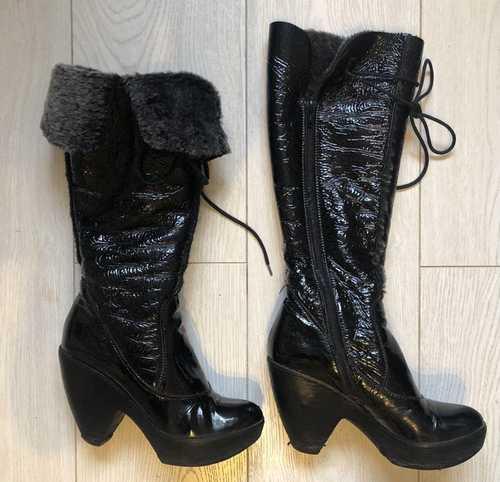 Сапоги зимние, натуральный мех, Италия