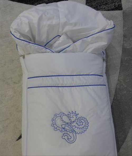 Конверт+одеяло+шапочка+пеленка на замке