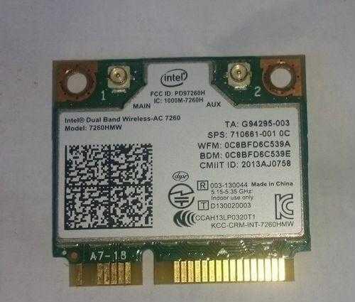 WiFi+ BT адаптер Intel Wireless-N AC-7260, 7260HMW