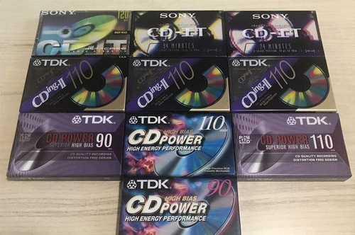 Аудиокассеты Sony и TDK хром тип 2 10 штук