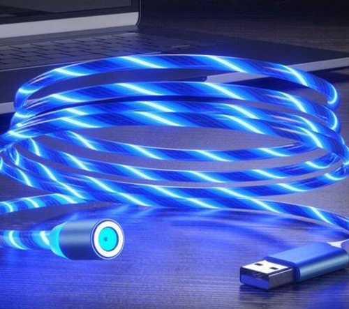 Светящийся магнитный кабель для зарядки micro USB