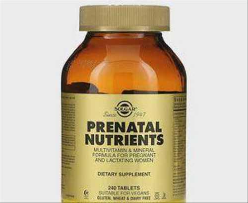 Solgar Prenatal Nutrients витамины и минералы 240т