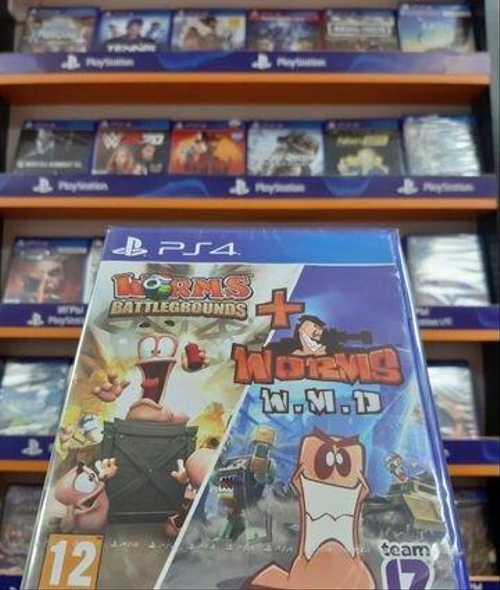 Worms Battlegrounds + Worms W.W.D (New)(PS4, англ