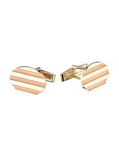 Tiffany & Co Atlas Grooved Oval Yellow Gold Cuffli