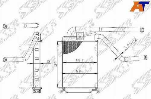 Радиатор отопителя салона daewoo nexia 1994-2016