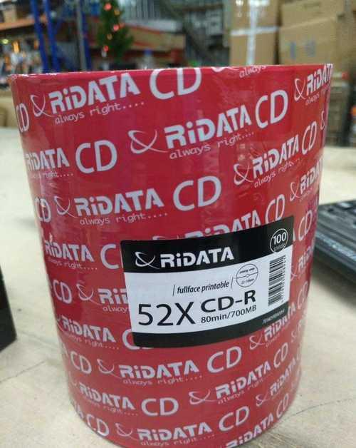 CD-R диски Ritek под печать 100 штук
