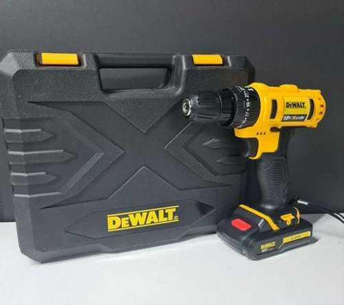 Шуруповерт dewalt 18v ударный с кейсом и акб