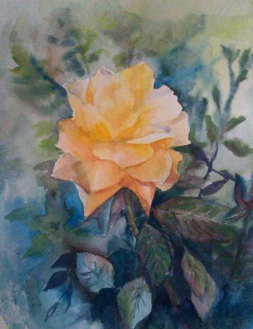 Картина "Желтая роза"