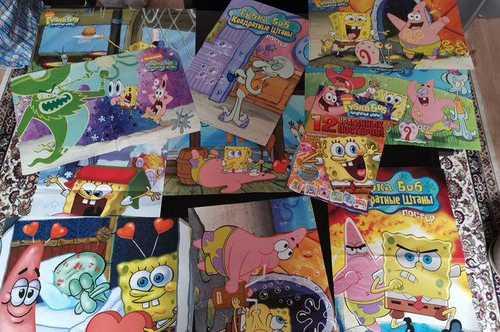 Губка Боб Sponge Bob, 23 плаката, игрушки