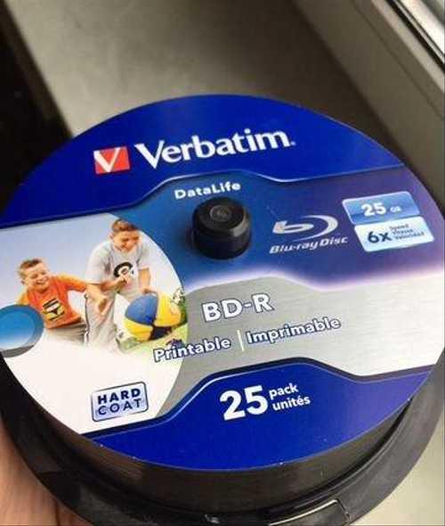 Болванки Bd-r Verbatim, диски чистые