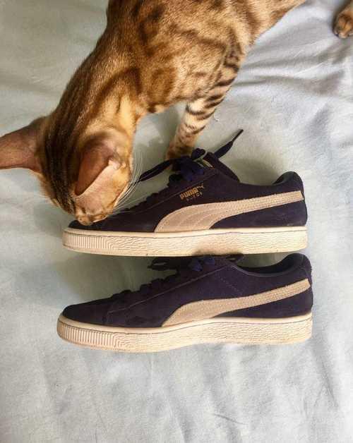 Кеды Puma Suede Classic темно-синие женские