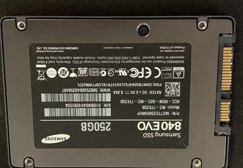 SSD Samsung 250Gb 840 EVO
