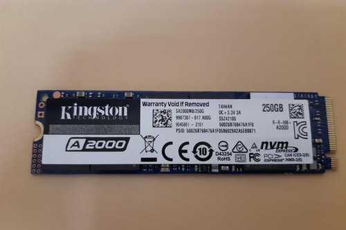 SSD накопитель m.2/Nvme Kingston A2000 250GB