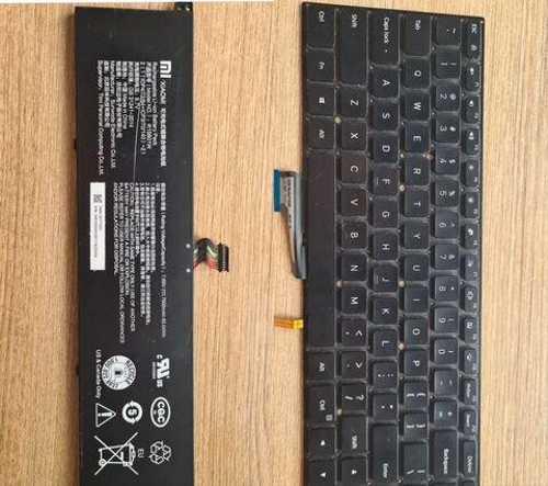 Клавиатура и аккумулятор для ноутбука xiaomi