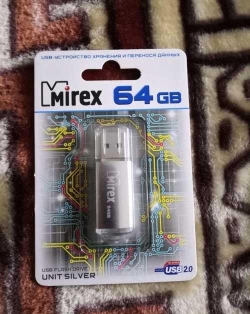 Usb флэшка Mirex 64Gb. Новая. Запакованная