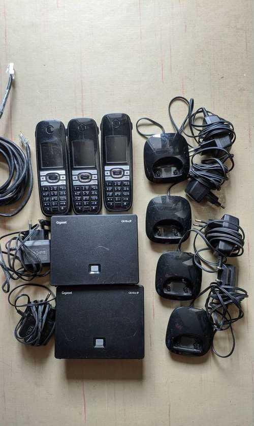 Gigaset C610A IP - 2 базы, 3 трубки, 4 зарядки