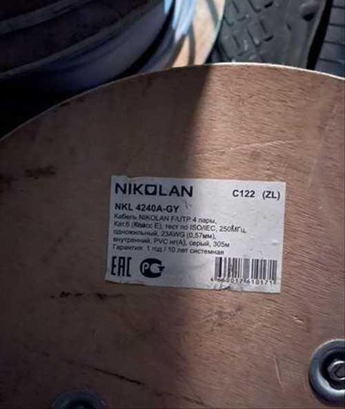 Nikolan F/UTP 4pair, Cat6, Solid, In, PVC 4240A-GY