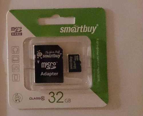Карта памяти Smartbuy 32Gb microsdhc