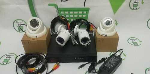 Комплект видеонаблюдения на 4 камеры ахд 2 мп NEW