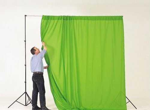Фотофон тканевый хромакей зеленый