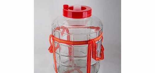 Бутыль стеклянная с гидрозатвором 22 литра с кран