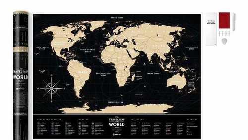 Скретч карта Travel World Map Black