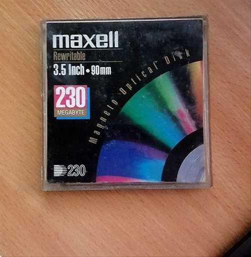 Магнито-оптический диск maxell 230 mb